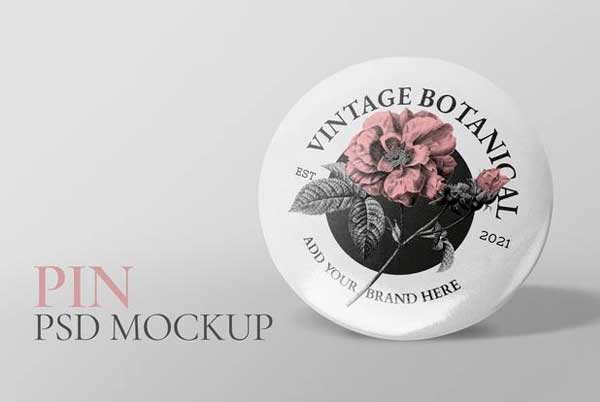 Free Pin Mockups | 21+ Free PSD Mockups Download